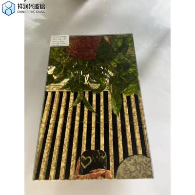 China GB15763.2-2005 Standard Antique Blue Beveled Bathroom Mirror Tiles with Single Glass for sale