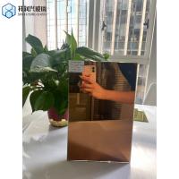 China 1mm-2mm Clear Gold Crystal Yellow Red Grey Color Glass Mirror for Modern Architecture for sale