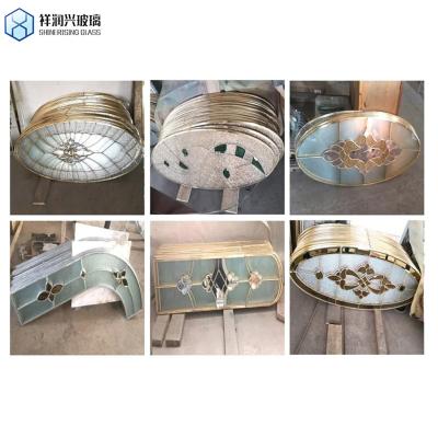 China Architecture Flat Tempered City Star Stained Glass for Decorative Painting and Mosaic for sale