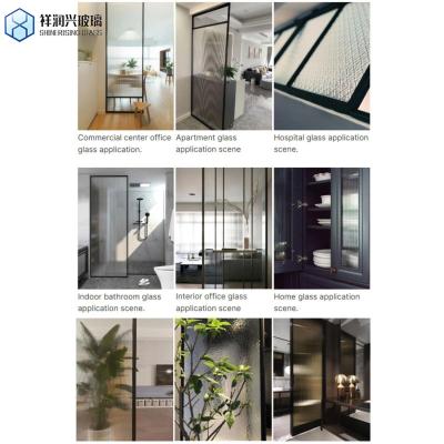 China Toughened Texture Figure Glass for Customizable Clear Artistic Window and Door Design for sale