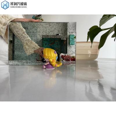 China 5mm Antique Mirror Glass Antique Vintage Large Wall Mirror Decorative Glass Sheet for sale