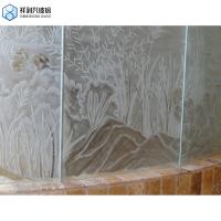 China Tempered Pattern Glass Shower Door with Bronze Karatachi Design and Patterned Sheets for sale