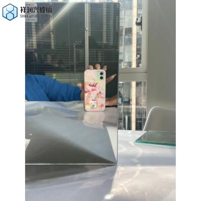 China 3-6mm Multiple Size Decorative Float Mirror Colour Mirror with Flat Polished Edge Work for sale