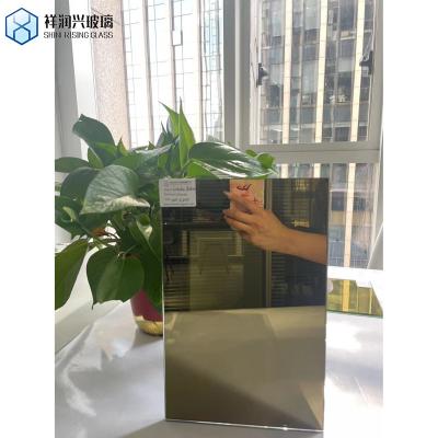 China 4mm 5mm 6mm Decorative Brown Colored Tinted Silver Mirror for Single Glass Wired Glass for sale