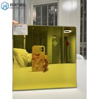China Wall Arts 3mm Stained Mirror Glass Color Flat Polished Edge Main Product Tempered Glass for sale