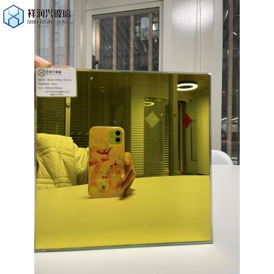 China Wall Arts 3mm Stained Mirror Glass Color Flat Polished Edge Main Product Tempered Glass for sale