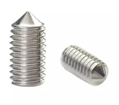 China DIN914 Hexagon Socket Set Screws Cone Point M1.4-M24 Stainless Steel Carbon Steel for sale