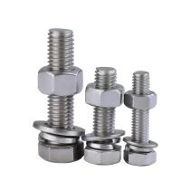 China DIN Standard Hex Bolt with Spring Washer and Nut M10x30 High Tensile Steel for sale