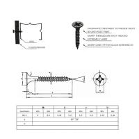 China DIN18182 Black Phosphated Gypsum Drywall Screws Hardened Carbon Steel 3.5x25mm for sale