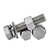 China DIN Standard Hex Bolt with Spring Washer and Nut M10x30 High Tensile Steel for sale