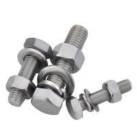 China DIN Standard Hex Bolt with Spring Washer and Nut M10x30 High Tensile Steel for sale
