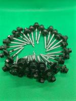 China DIN7504K Black Hex Head with EPDM Washer Attached Self-Drilling Screws for sale