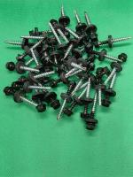 China DIN7504K Black Hex Head with EPDM Washer Attached Self-Drilling Screws for sale