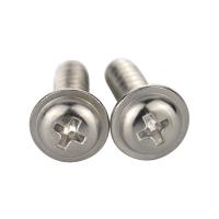 China DIN968 Pan with washer attached head cross self tapping screws for sale