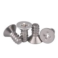 China DIN7982F Countersunk Head Cross Slot Self Tapping Screws Steel 4.8mm for sale