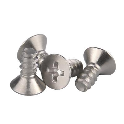 China DIN7982F Countersunk Head Cross Slot Self Tapping Screws Steel 4.8mm for sale