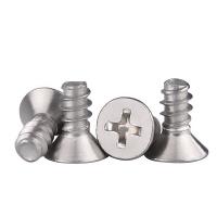 China DIN7982F Countersunk Head Cross Slot Self Tapping Screws Steel 4.8mm for sale