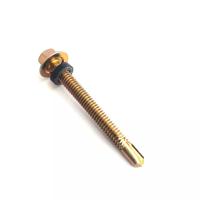 China Yellow Zinc Plated Self Drilling Screws Hexagon Head ST2.6-ST6.3 Length 25-180mm for sale