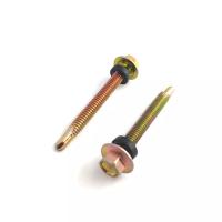 China Yellow Zinc Plated Self Drilling Screws Hexagon Head ST2.6-ST6.3 Length 25-180mm for sale