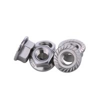 China DIN6923 Hexagon Nut With Toothed Anti-skid Flange for sale