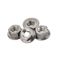 China DIN6923 Hexagon Nut With Toothed Anti-skid Flange for sale