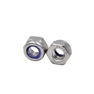 China DIN985 Hex Nylon Lock Nuts M6 M8 M10 M12 Carbon Steel Zinc Plated for sale