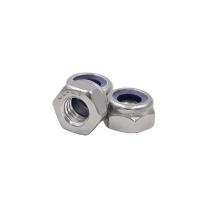 China DIN985 Hex Nylon Lock Nuts M6 M8 M10 M12 Carbon Steel Zinc Plated for sale