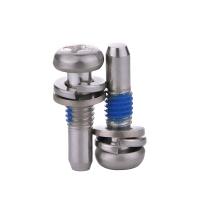 China Pan Head Half Threaded Glue Patched SEM Screws M6 x 20mm Zinc Plated for sale