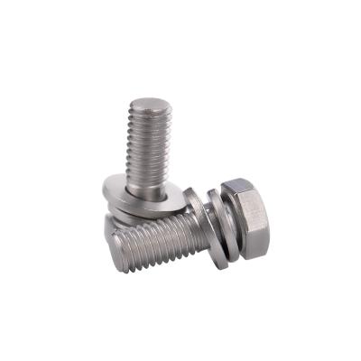China Hexagon head bolt ,single coil spring lock washer and plain washer accessbilies for sale