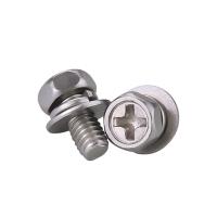 China External Hexagonal Head Cross Slot Washer Attached Combination Screws M6 x 20mm for sale