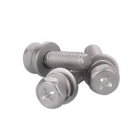 China External Hexagonal Head Cross Slot Washer Attached Combination Screws M6 x 20mm for sale