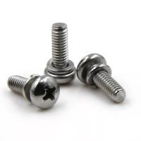 China Cross Recessed pan head screws and single coil spring lock washer assemblies for sale