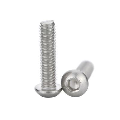 China ISO7380 Button Head Hex Socket Full Thread Machine Screws M6x20 Carbon Steel for sale