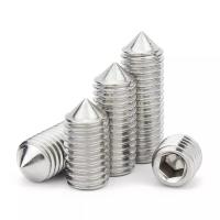 China DIN914 Hexagon Socket Set Screws with Cone Point Stainless Steel M6x12 for sale