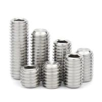 China DIN916 Set Screws M6-M24 Stainless Steel Cup Point Hex Socket Grub Screws for sale