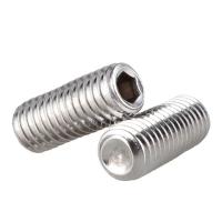 China DIN916 Set Screws M6-M24 Stainless Steel Cup Point Hex Socket Grub Screws for sale