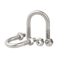China Carbon Steel Pipe Clamp U-Bolts M6 to M48 Full Threaded for Industrial Use for sale