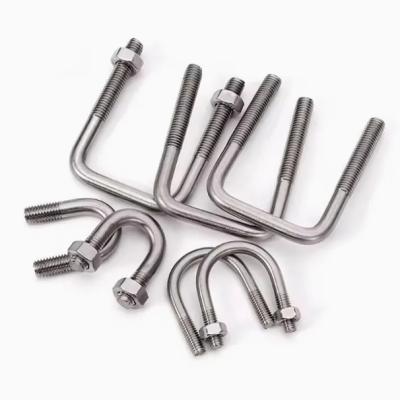 China Carbon Steel Pipe Clamp U-Bolts M6 to M48 Full Threaded for Industrial Use for sale