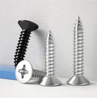 China GB846 Cross Recessed Countersunk Head Tapping Screws Stainless Steel ST2.2 to ST9.5 for sale