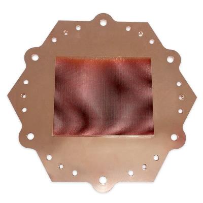 China High accurate CNC processing for custom designed brass water-cooled heatsink for sale