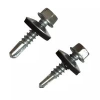 China DIN7504K Hex Head Self Drilling Screws with EPDM Washer ST4.8 Length 10-300mm for sale
