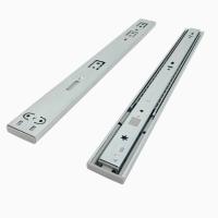 China Stainless Steel Drawer Slideway 45mm Width 35-45kg Load Capacity Three Knots Steel Ball Type for sale