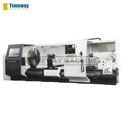 China 6000kg Loading Capacity Yantai Flat Bed Metal CNC Lathe with Horizontal Control System for sale