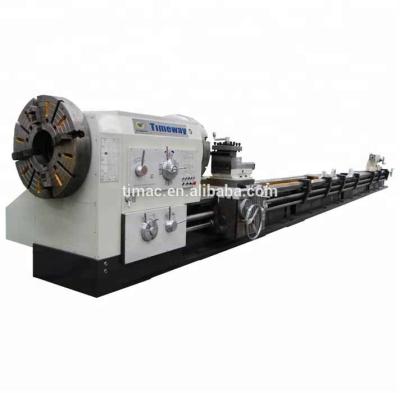 China 16-380rpm Spindle Speed Manual Horizontal Tube Threading Lathe for Oil Field 130-270mm for sale