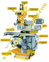 China M250 Turret Milling Machine with 254x1370 mm Table Size and 3.75kW Spindle Motor Power for sale