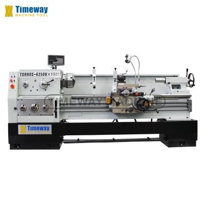 China Horizontal Flat Bed Lathe Machine Tool with 500mm Swing and MT5 Tailstock Quill Taper for sale