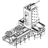 China Exchange Table CNC Horizontal Boring Machine Center with 500 6000 r.p.m Spindle Speed for sale