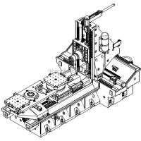 China Exchange Table CNC Horizontal Boring Machine Center with 500 6000 r.p.m Spindle Speed for sale