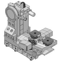 China CNC Horizontal Machine Center with Exchange Table Machining Center 7.5/11kw for sale