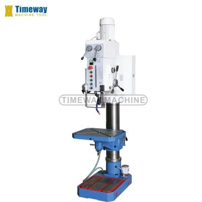 China 50mm Geared Head Pedestal Drillers Spindle Feed Range 0.1-0.4 r/min 12 Speed Steps for sale